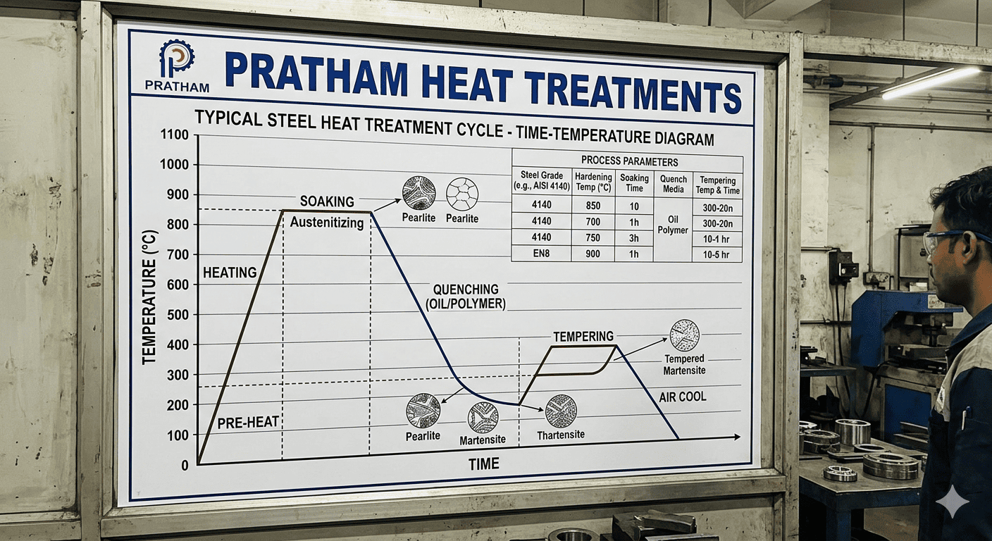 Heat Treatment Temperature Chart for All Materials | HRC & Process Guide